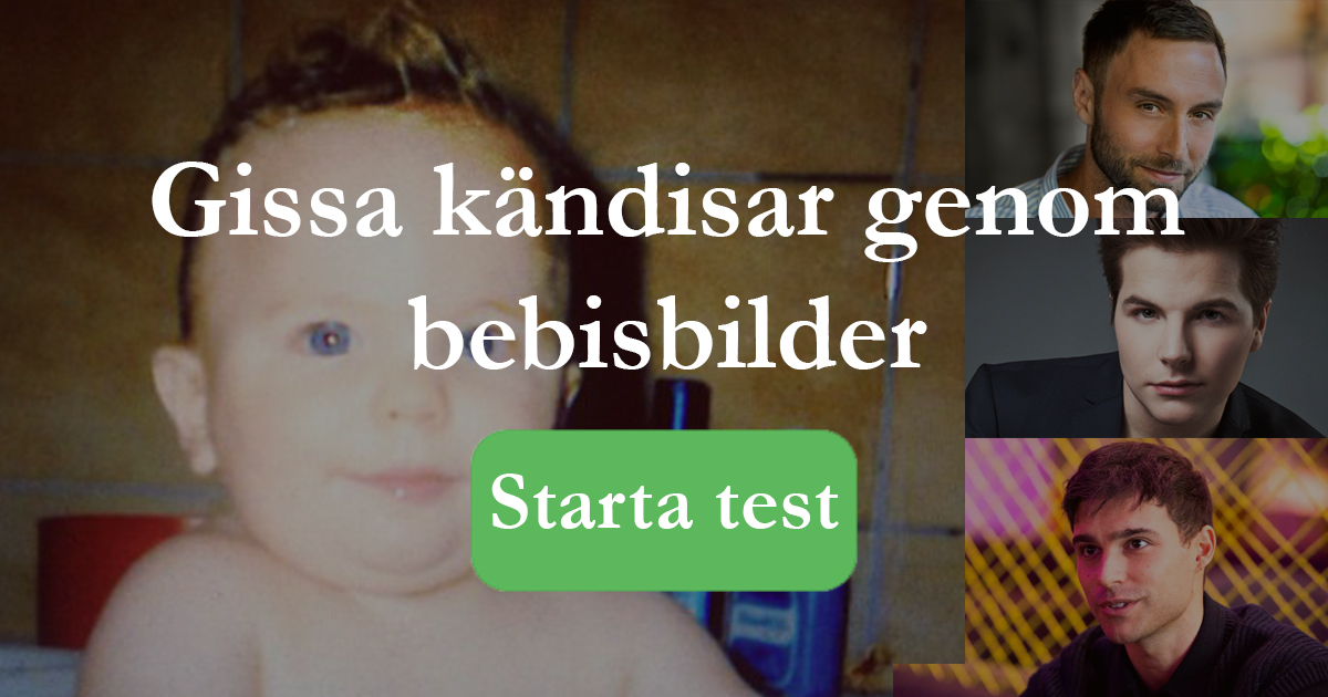 Gissa kändisar genom bebisbilder - QuizSpel.se
